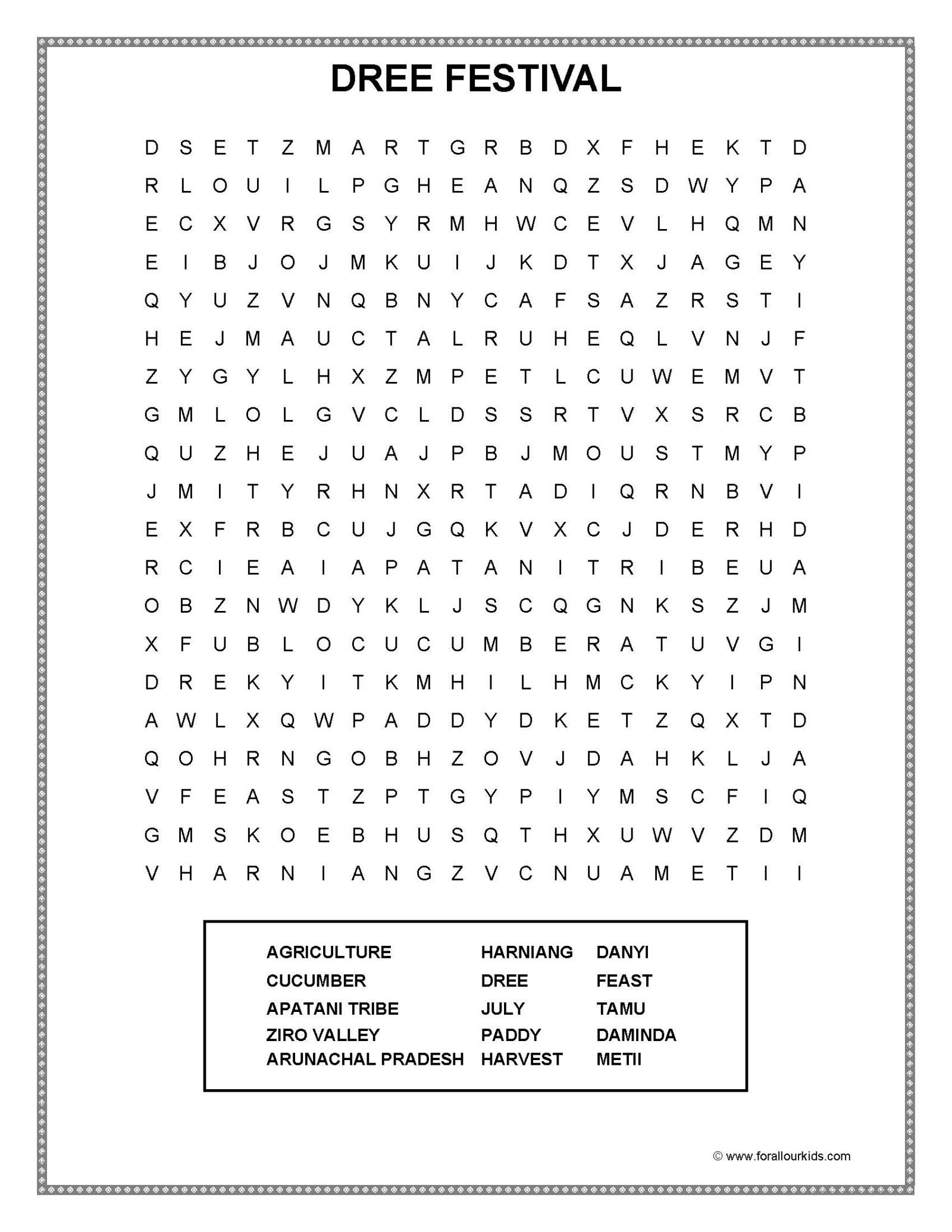 Word Search: Festivals of India-2 - For All our Kids