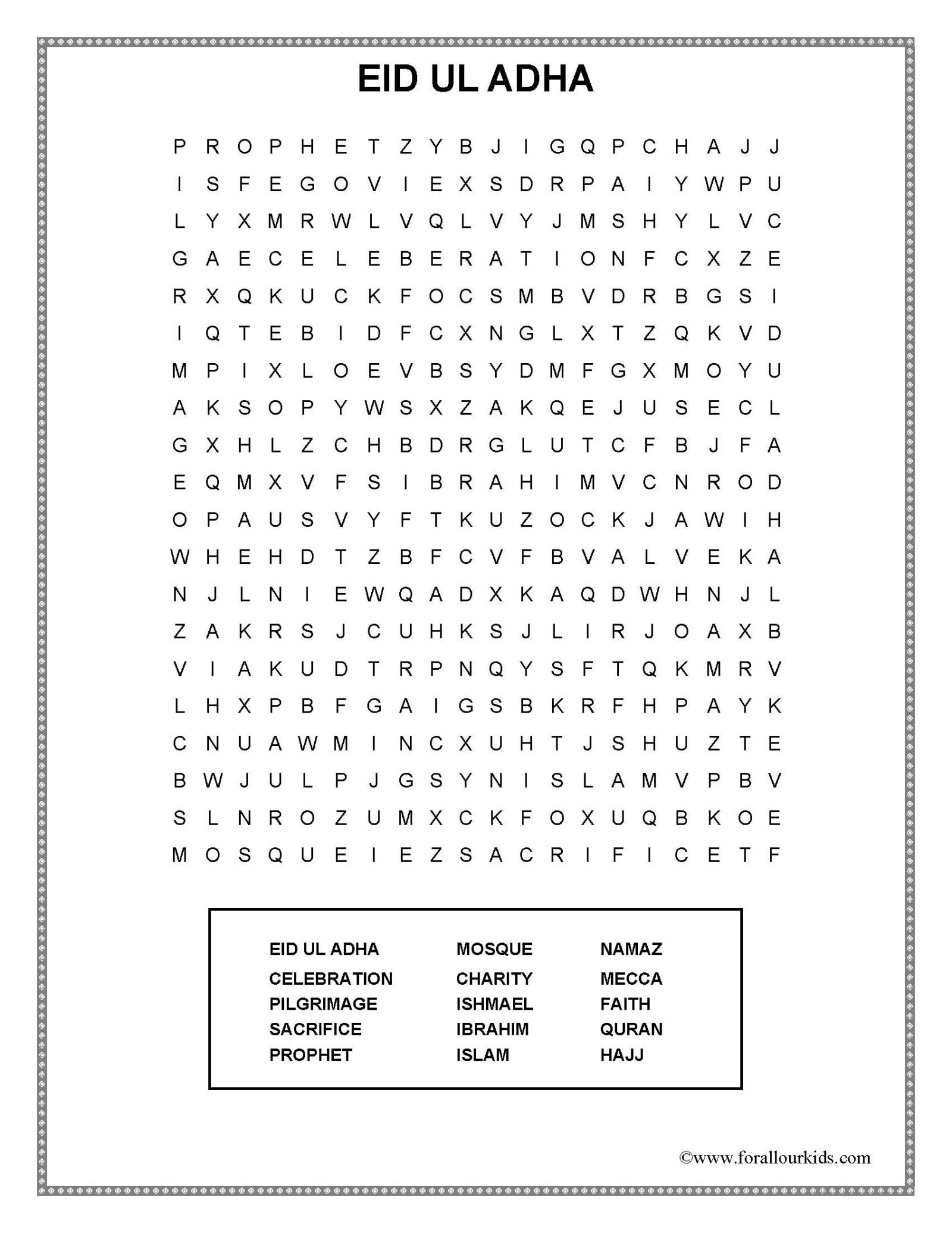 Word Search: Festivals of India-2 - For All our Kids