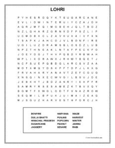 Word Search: Festivals of India -3 - For All our Kids